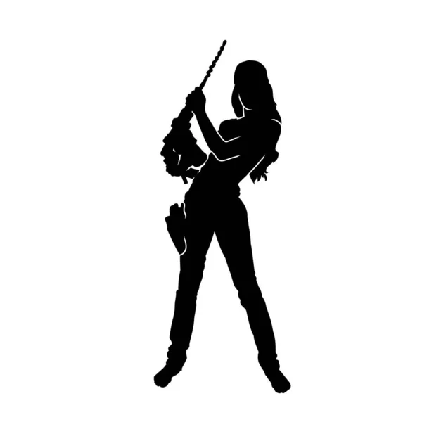 Silueta de motosierra imágenes de stock de arte vectorial | Depositphotos