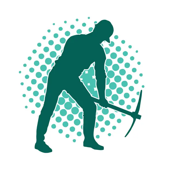 Image vectorielle Silhouette D'un Homme Costume Travailleur Portant ...