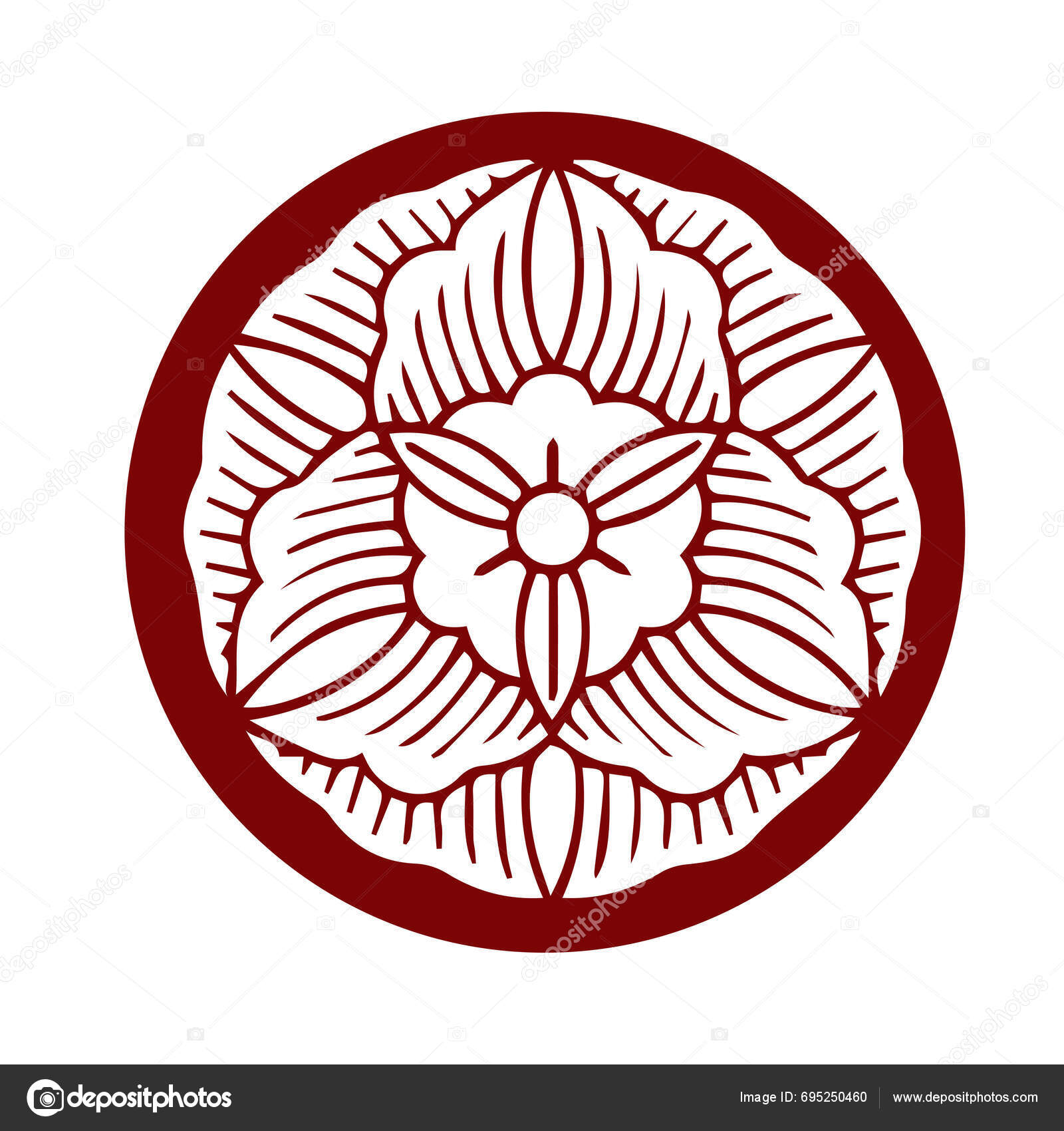 Japanese Clan Kamon Crest Symbol Japanese Ancient Family Stamp Symbol ...