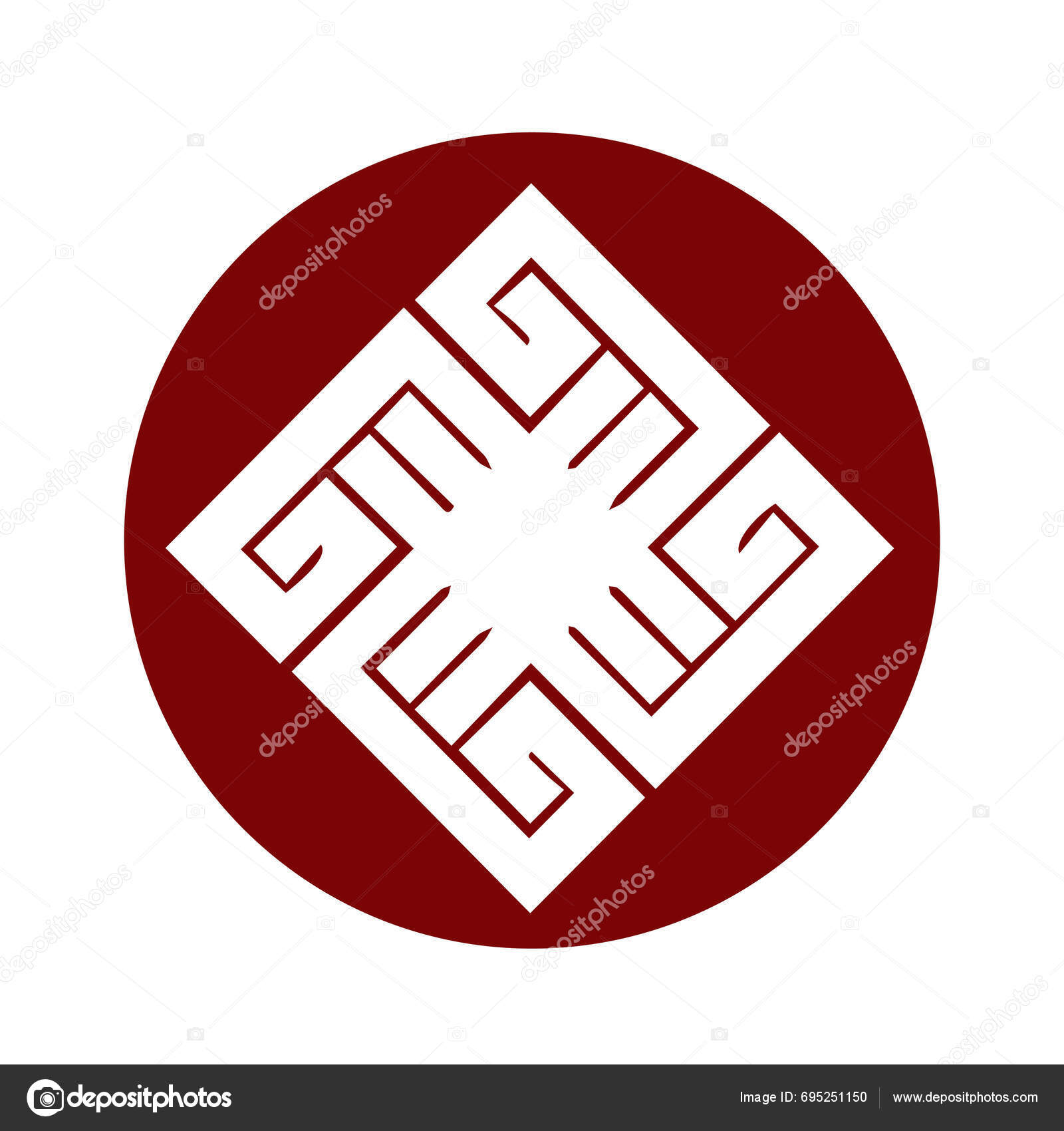 Japanese Clan Kamon Crest Symbol Japanese Ancient Family Stamp Symbol ...