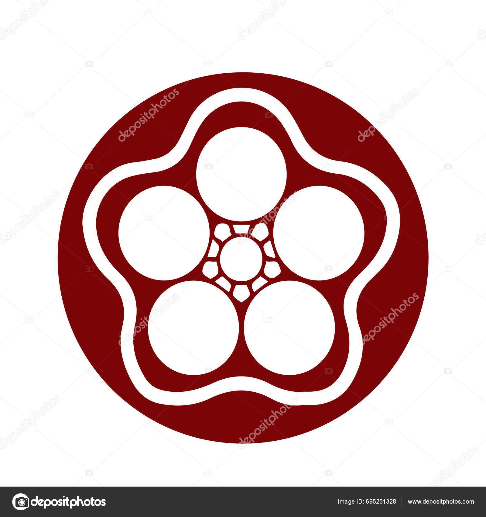 Japanese Clan Kamon Crest Symbol Japanese Ancient Family Stamp Symbol ...
