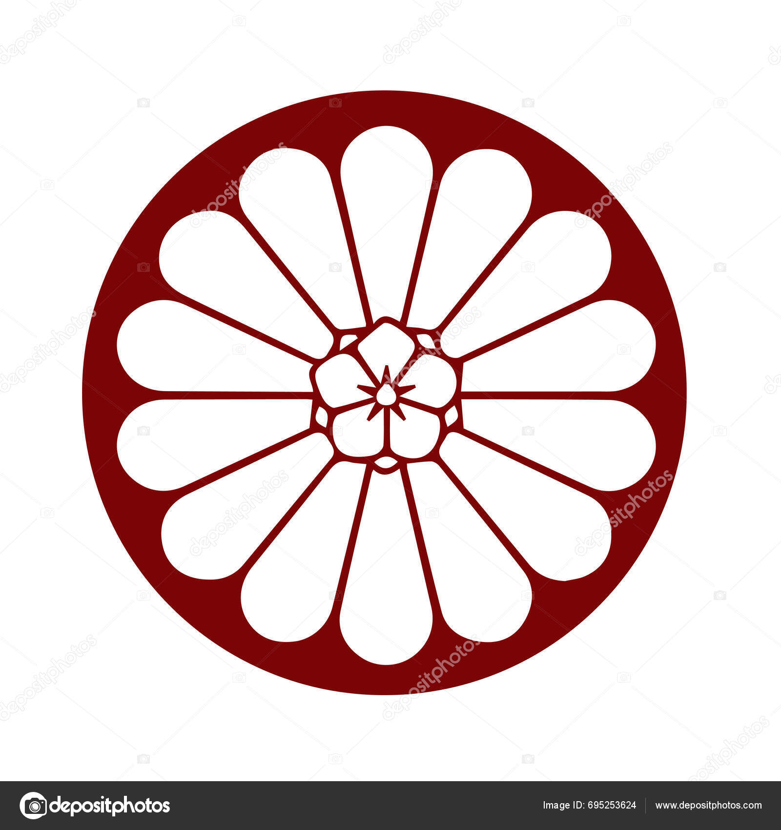 Japanese Clan Kamon Crest Symbol Japanese Ancient Family Stamp Symbol ...