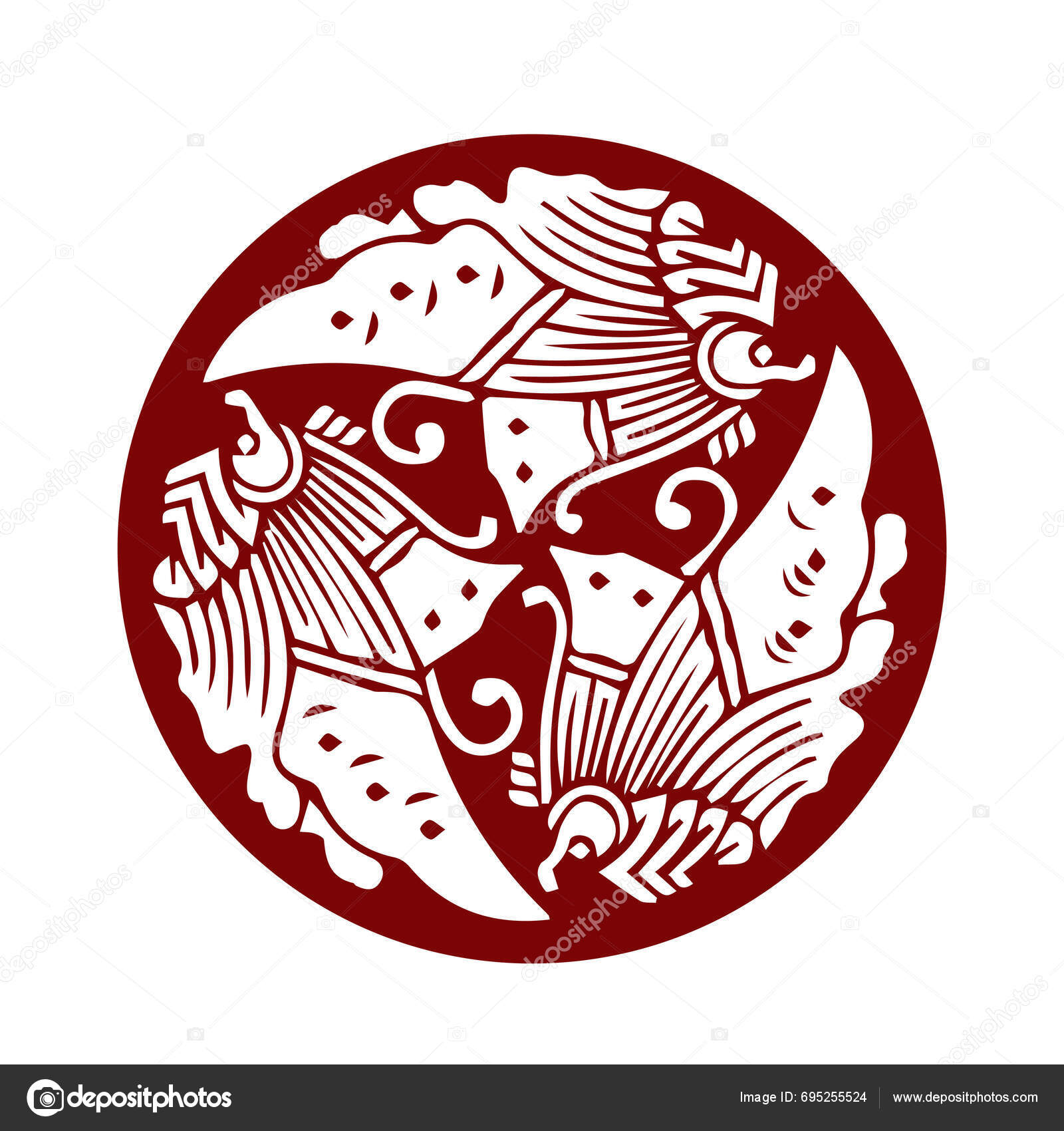 Japanese Clan Kamon Crest Symbol Japanese Ancient Family Stamp Symbol ...