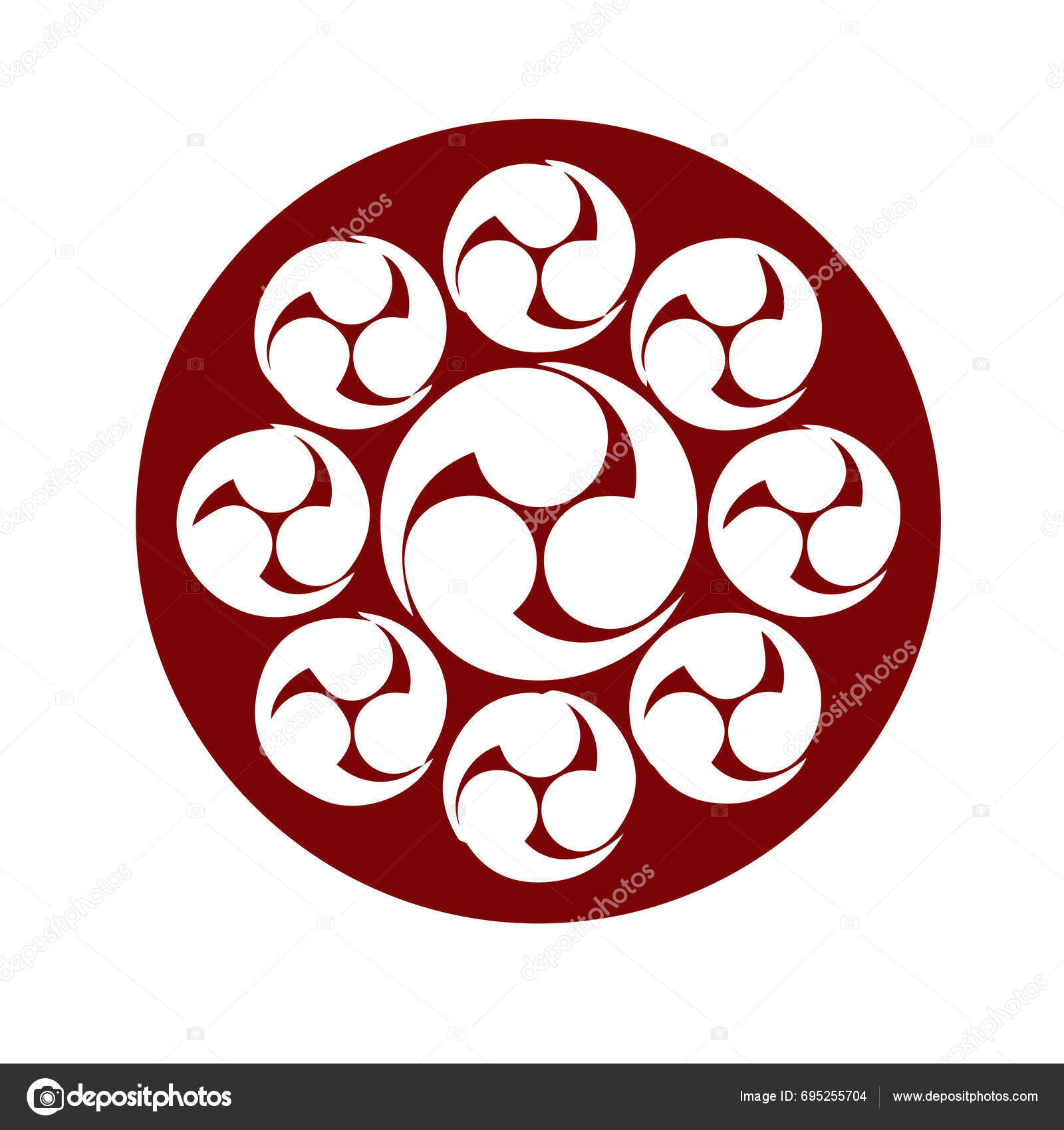 Japanese Clan Kamon Crest Symbol Japanese Ancient Family Stamp Symbol ...