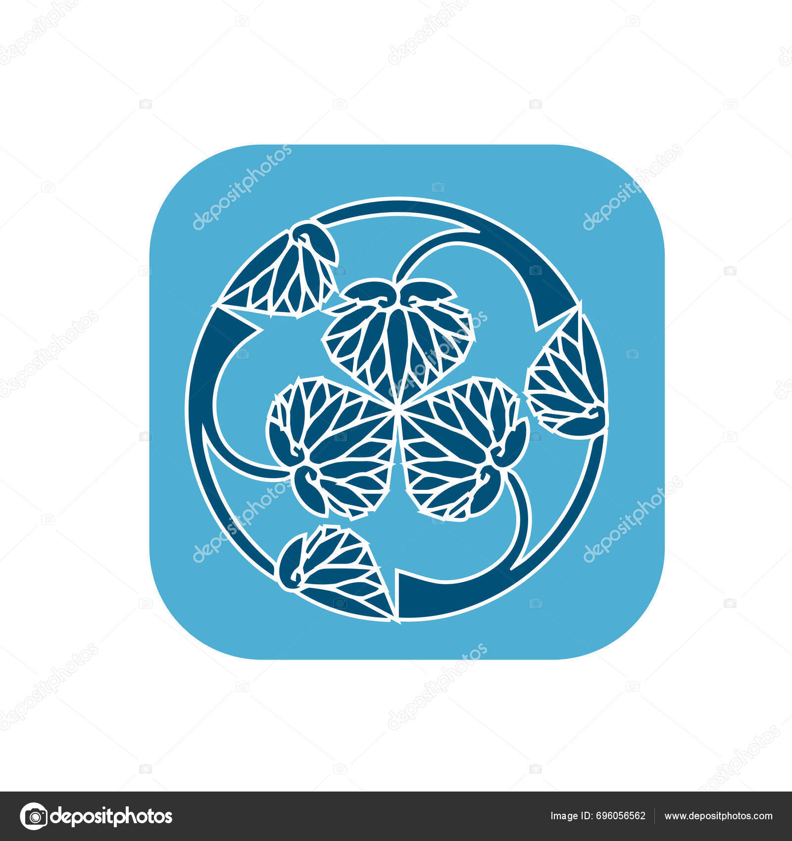 Kamon Crest Japanese Clan Symbol Vector Illustration Stock Vector by ...