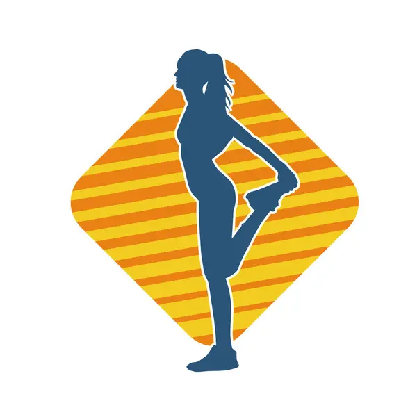 Image vectorielle Silhouette D'une Danseuse Action Silhouette D'une ...