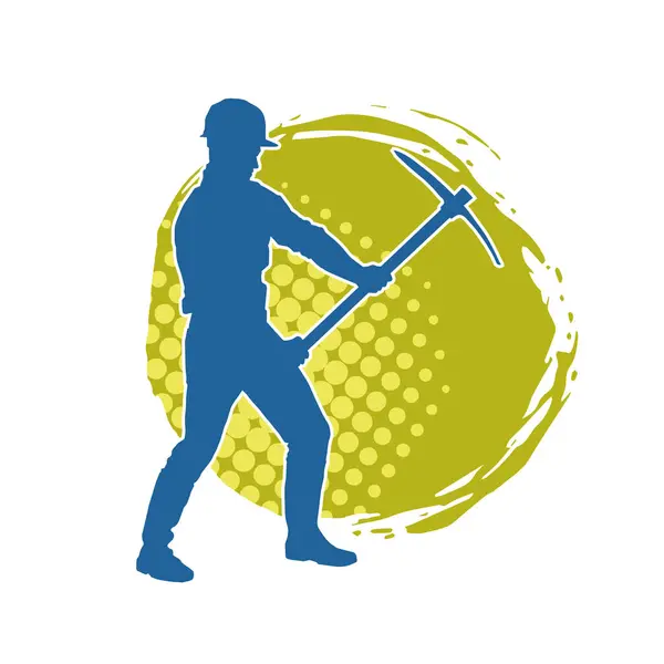 Image vectorielle Silhouette D'une Travailleuse Portant Costume Pose ...