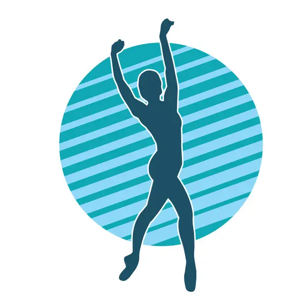 Image vectorielle Silhouette D'une Danseuse Ballet Action Silhouette D ...