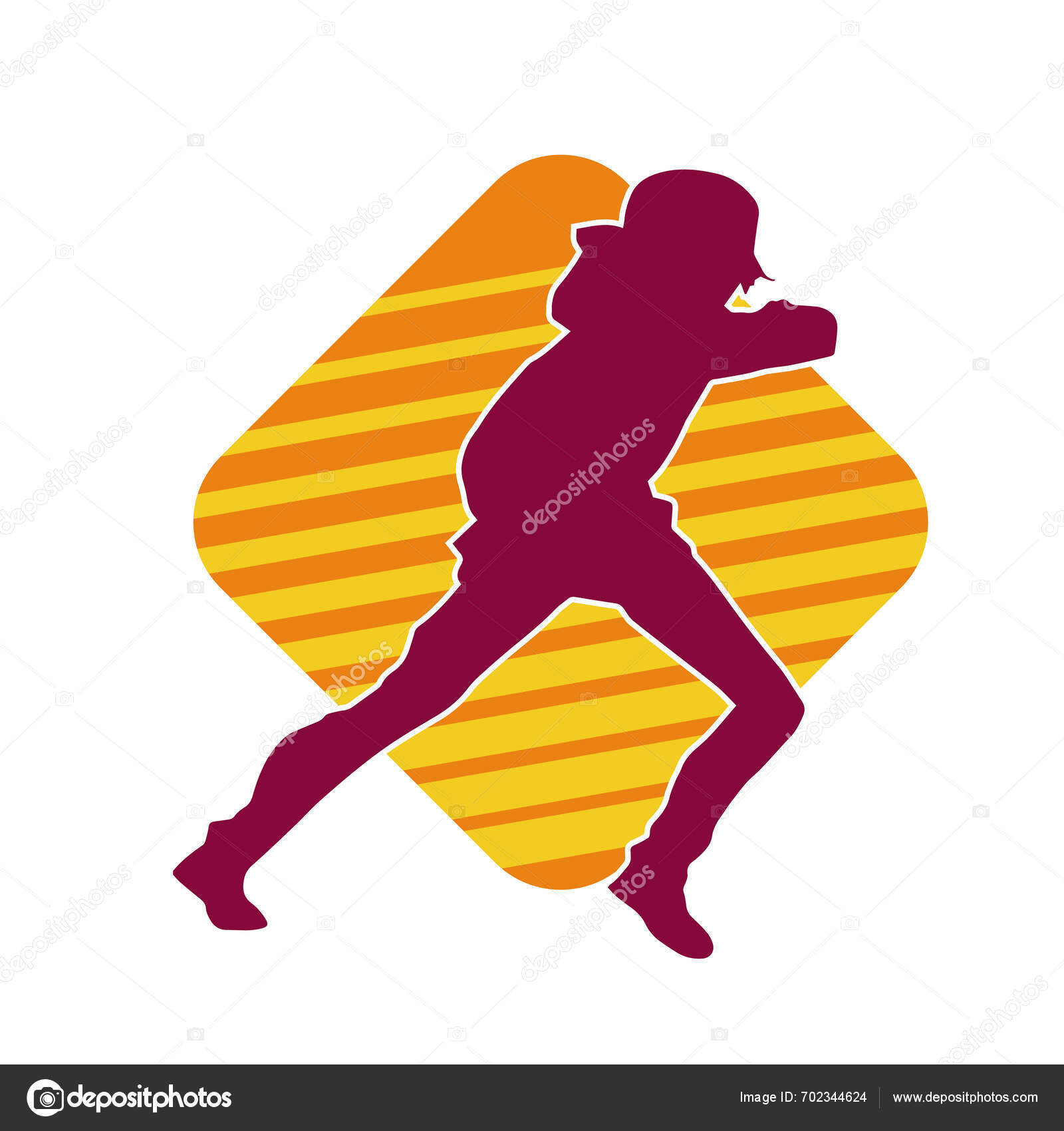 Image vectorielle Silhouette D'une Danseuse Action Silhouette D'une ...