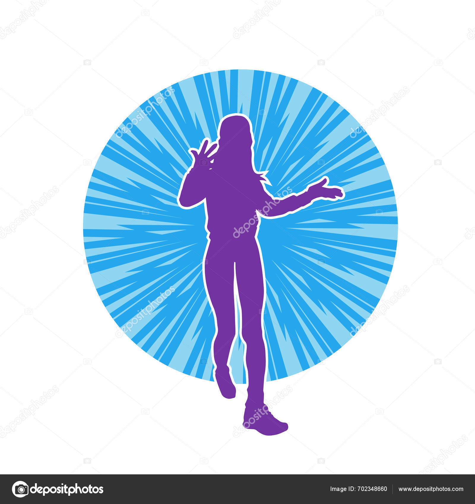 Image vectorielle Silhouette D'une Danseuse Action Silhouette D'une ...