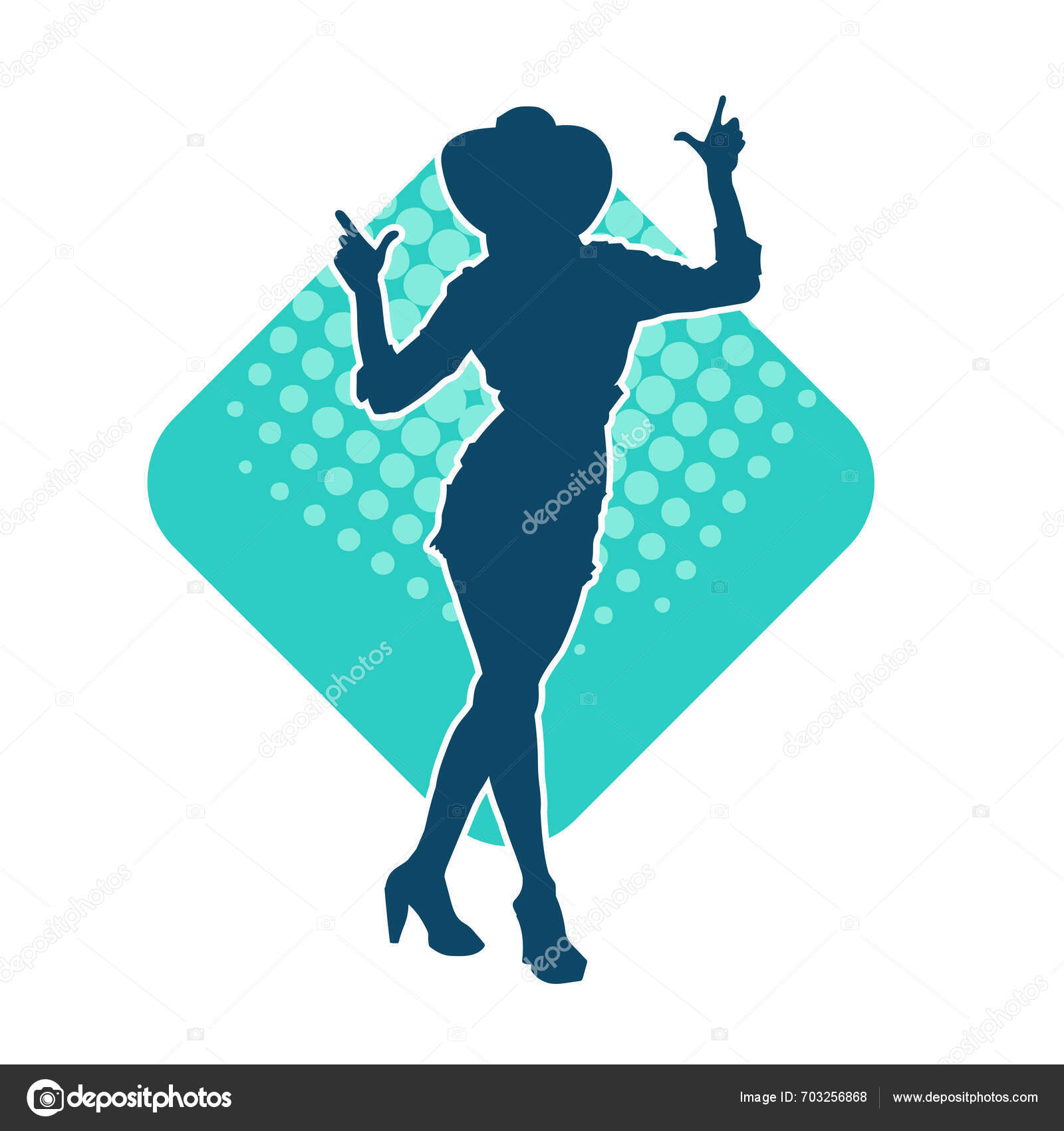 Image vectorielle Silhouette D'une Mannequin Féminine Portant Costume ...