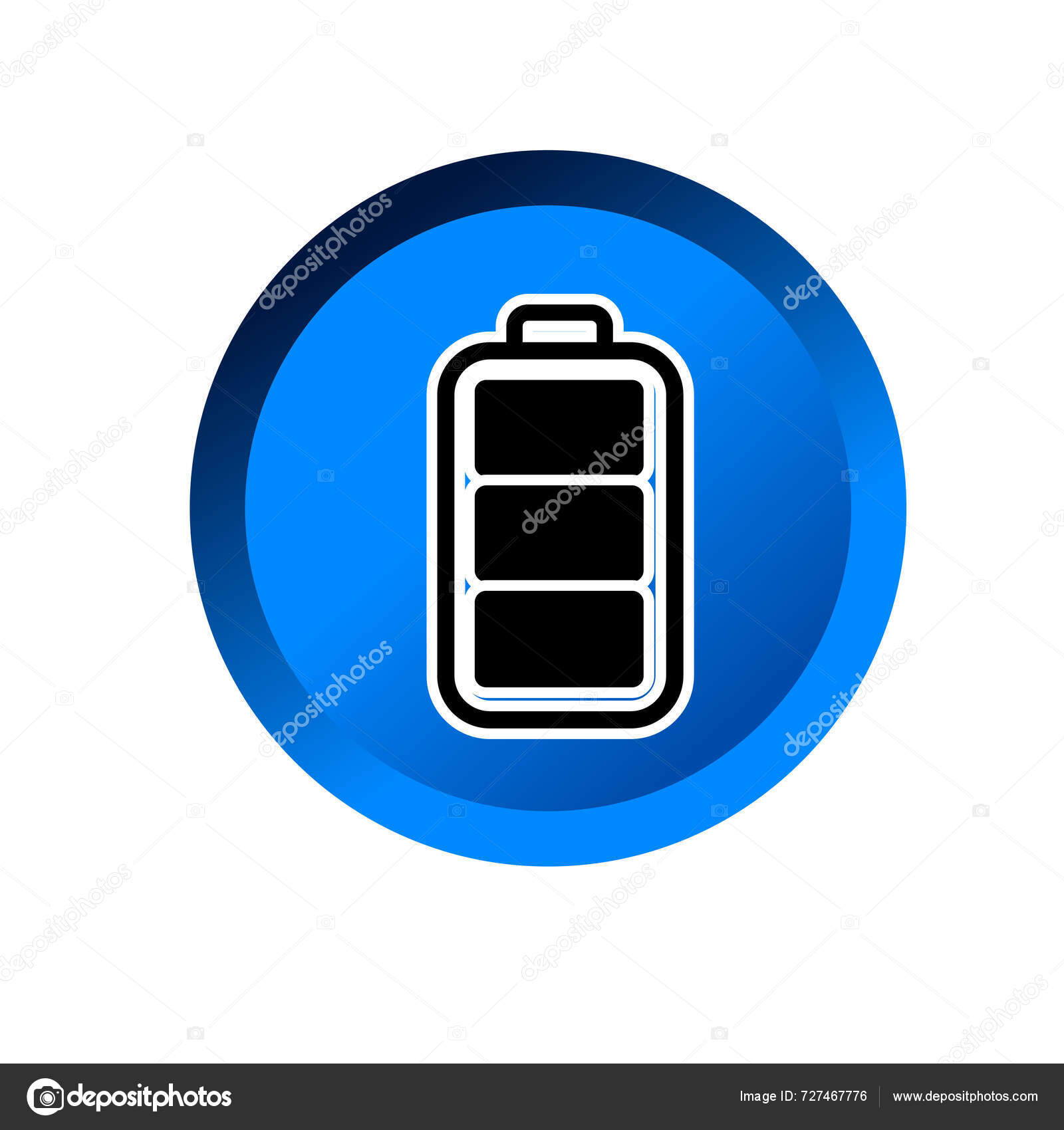 Fully Charged Battery Symbol Full Powered Battery Logo Battery Symbol ...