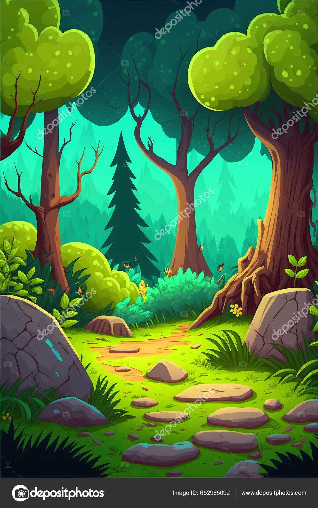 Cartoon Woods Background 802 Cartoon Mushroom Stock Photos, High Res