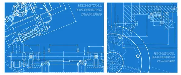 Engineering Illustration Set Instrument Making Drawings Computer Aided ...
