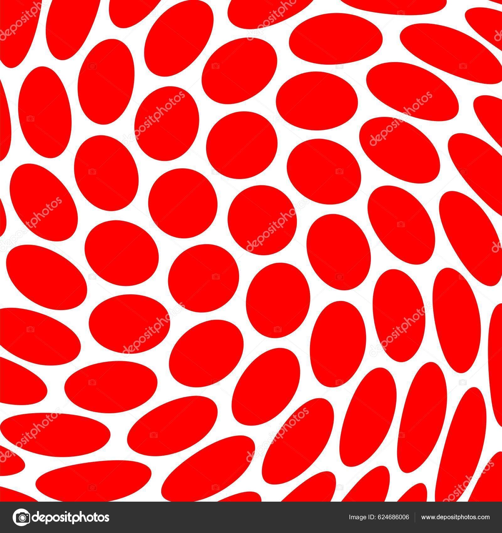 Simple Wavy Background Red Illustration Polka Dots Pattern Optical ...