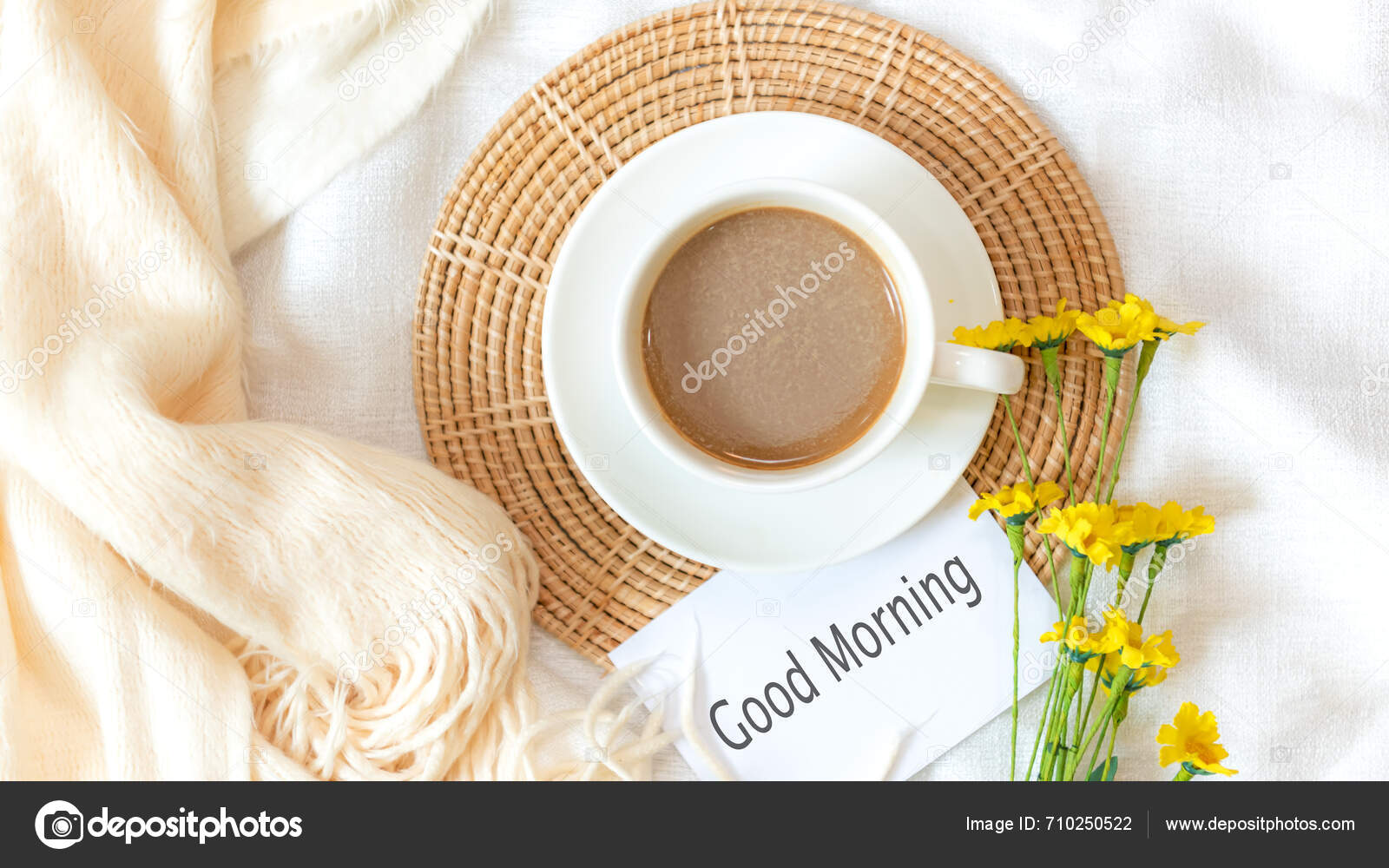 Writing Text Good Morning Notepad Take Care Healthy Life Coffee — Stock ...
