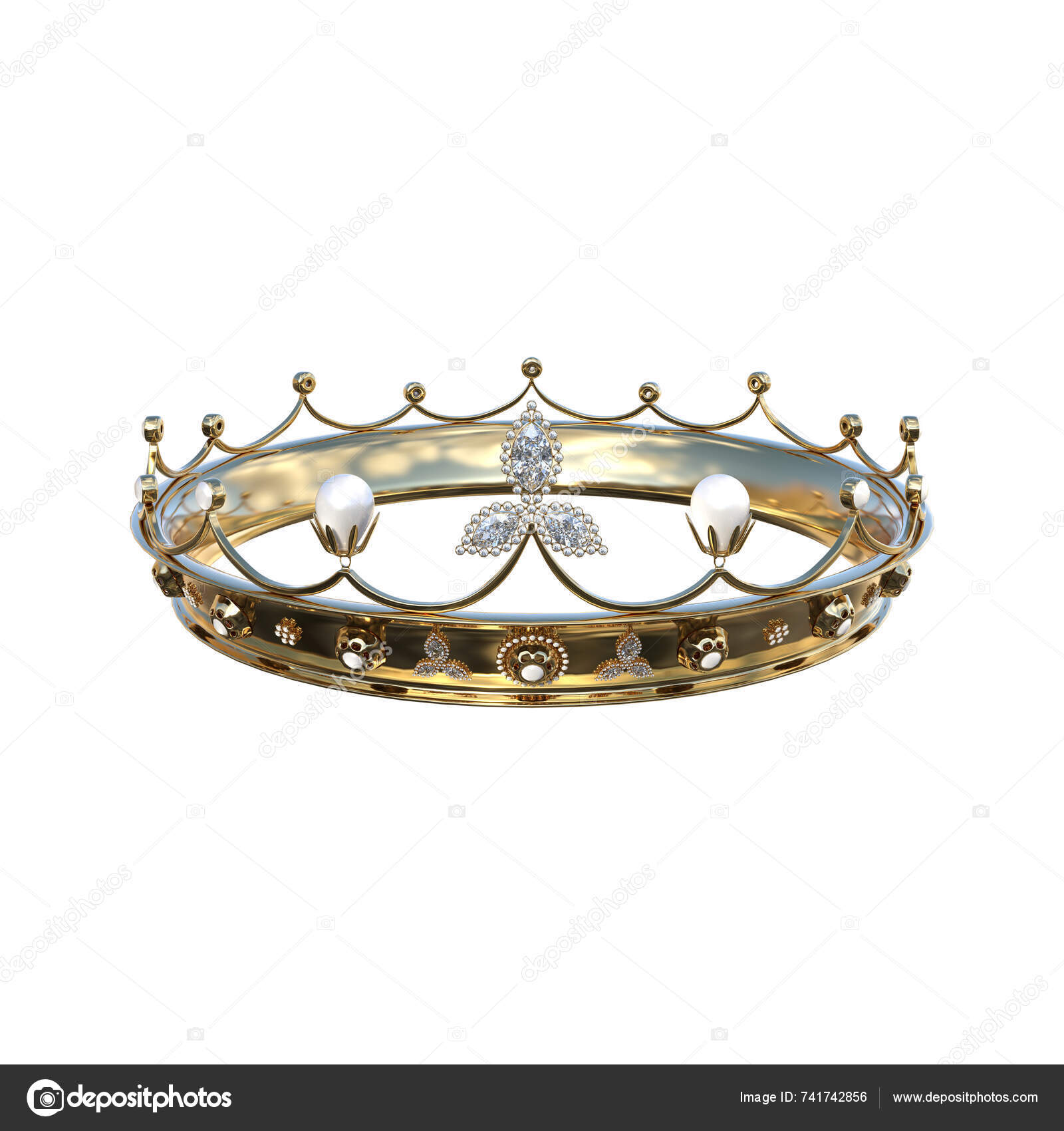 Render Royal Medieval Crown Tiara Isolated — Stock Photo © grbrenders ...