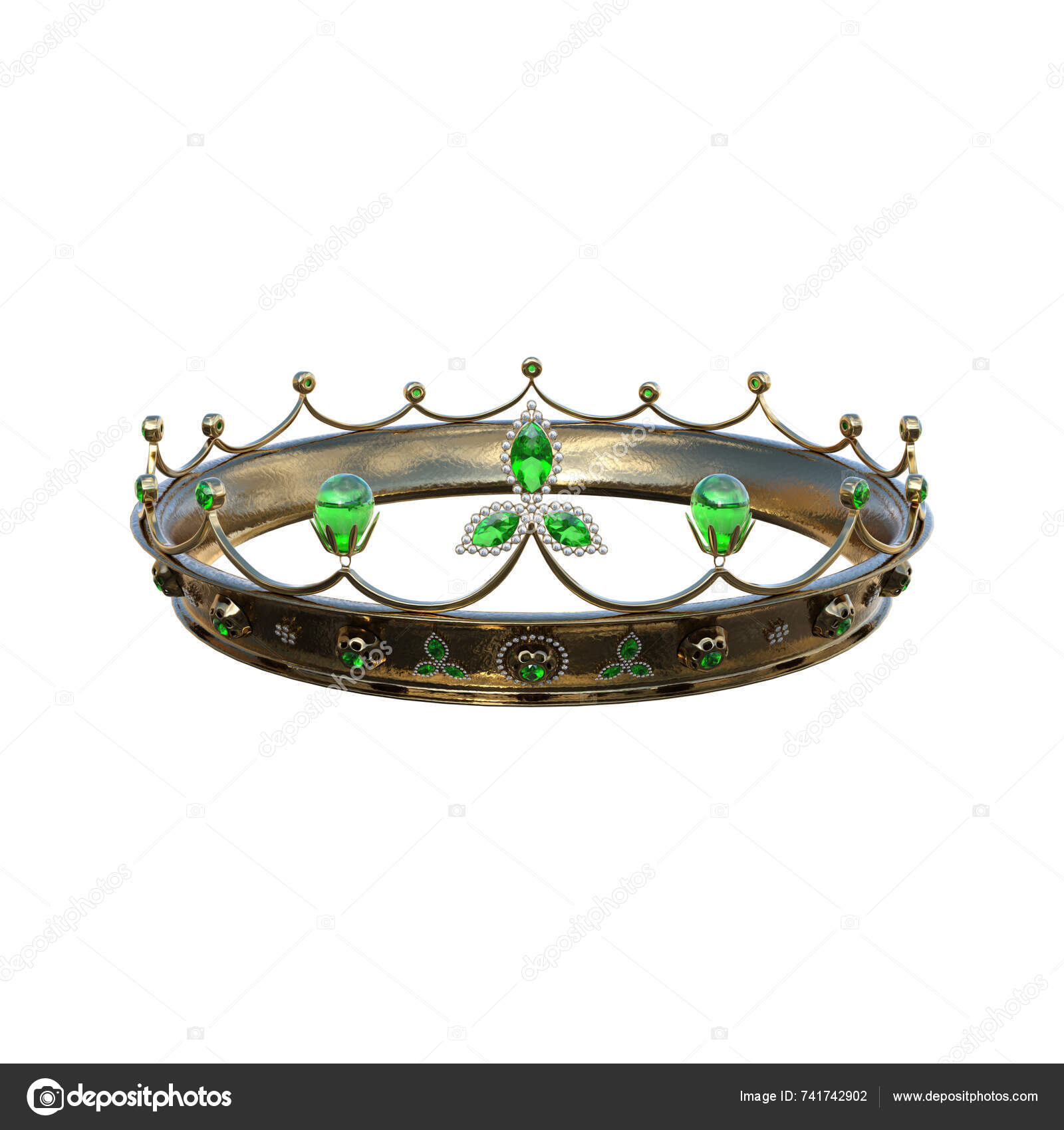 Render Royal Medieval Crown Tiara Isolated — Stock Photo © grbrenders ...