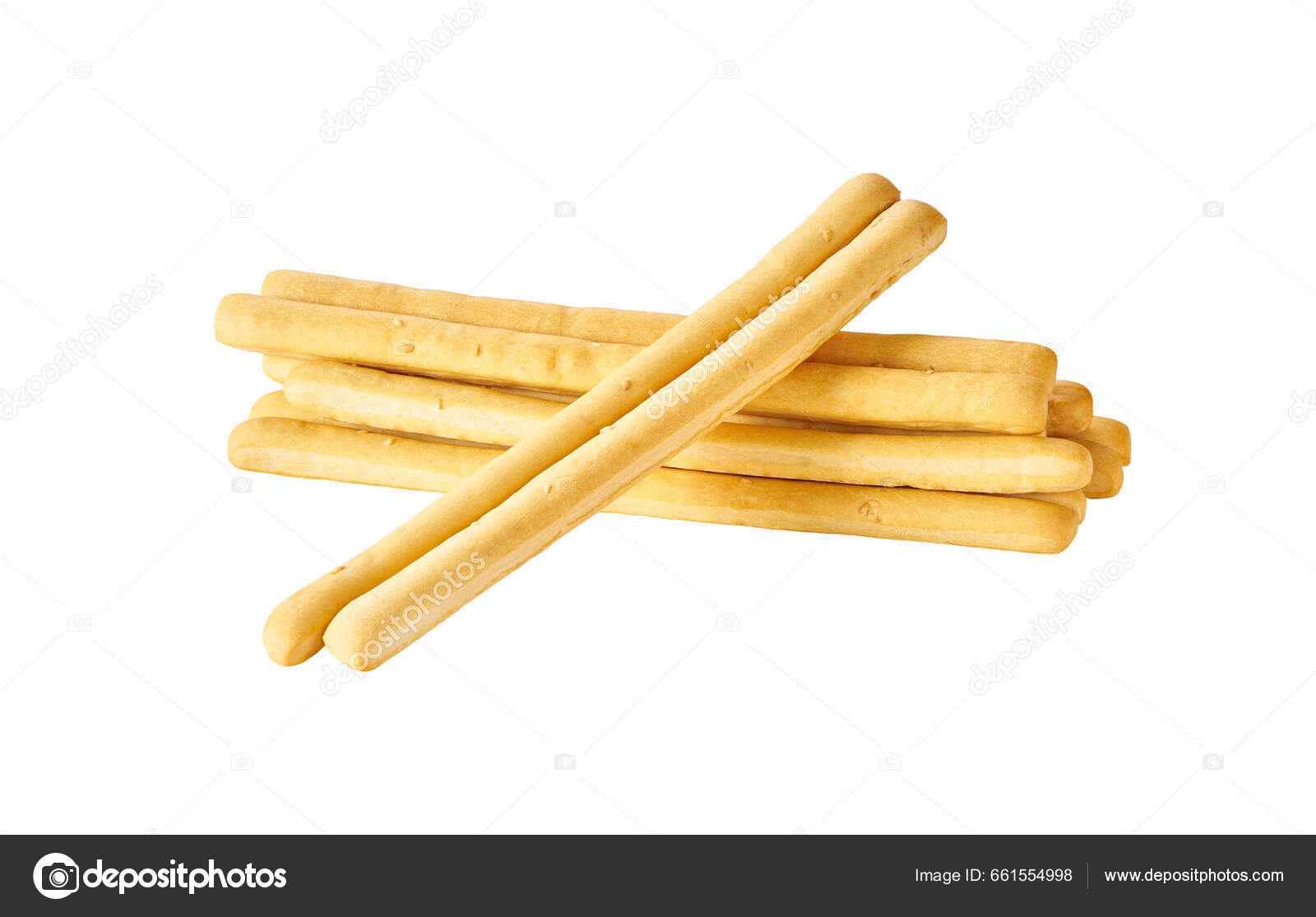 Italian Stick Bread Grissini Traditional Breadsticks Isolated White ...