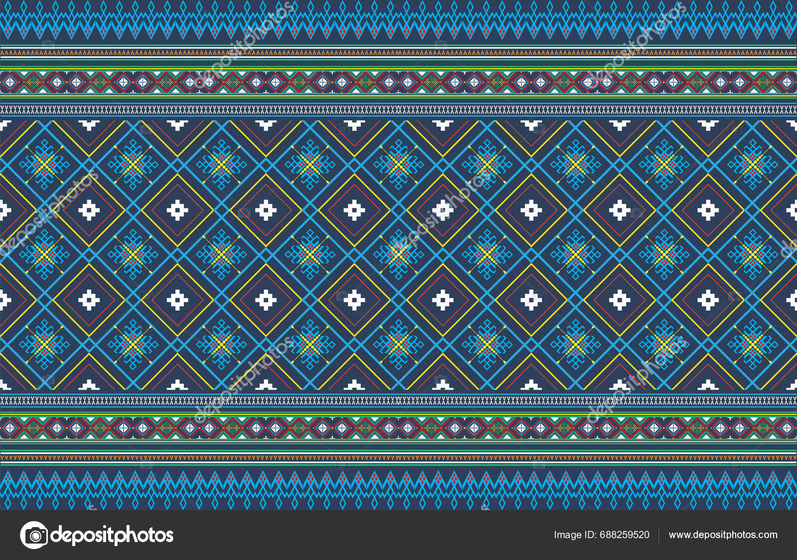 Aztec Ethnic Background Design Vector Seamless Pattern Traditional ...