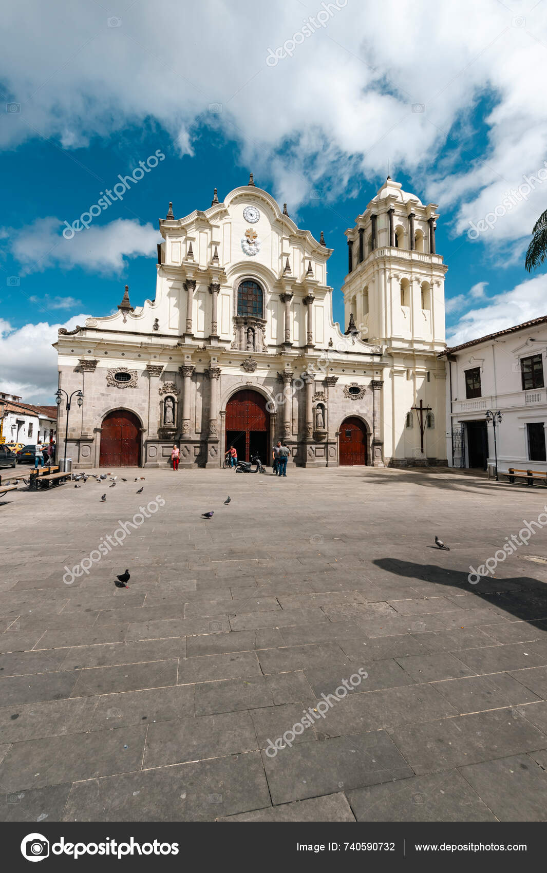 Popayan Cauca Colombia April 2024 Church San Francisco White Facade ...