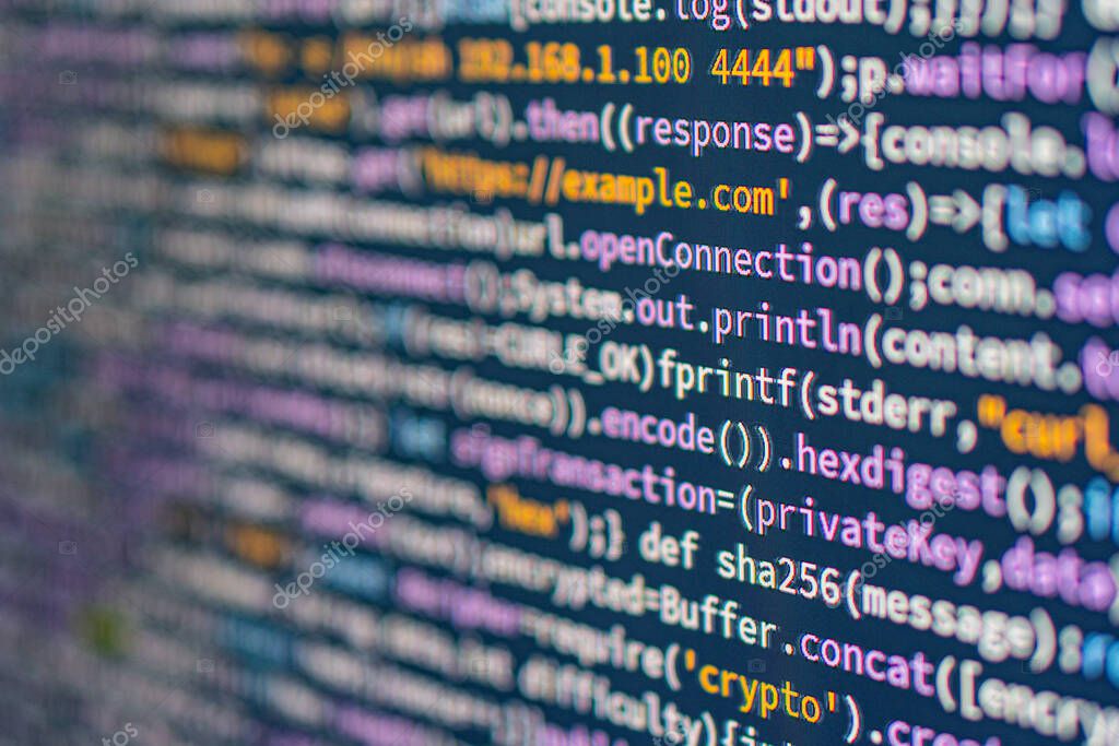 La imagen muestra un primer plano de un colorido editor de texto de ...