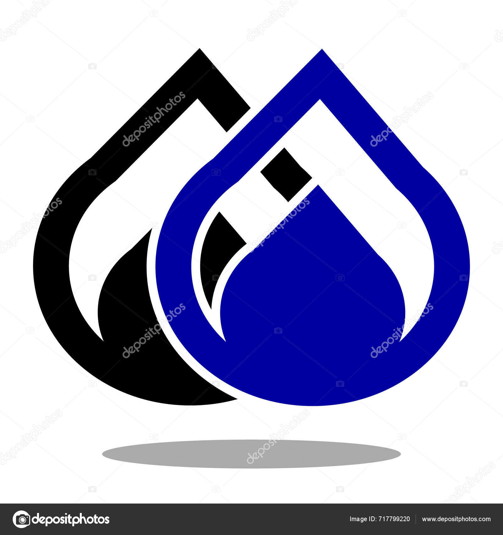 Color Circle Unity Logo Design Blue Black Twin Stock Vector by ©wungkal ...