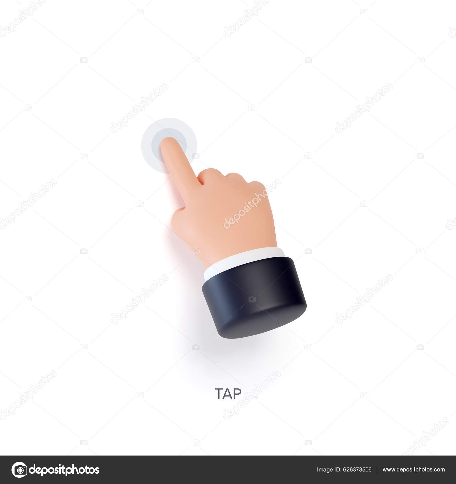 Hand Touchscreen Gesture Vector Hand Actions Icon Touch Screen Tap ...