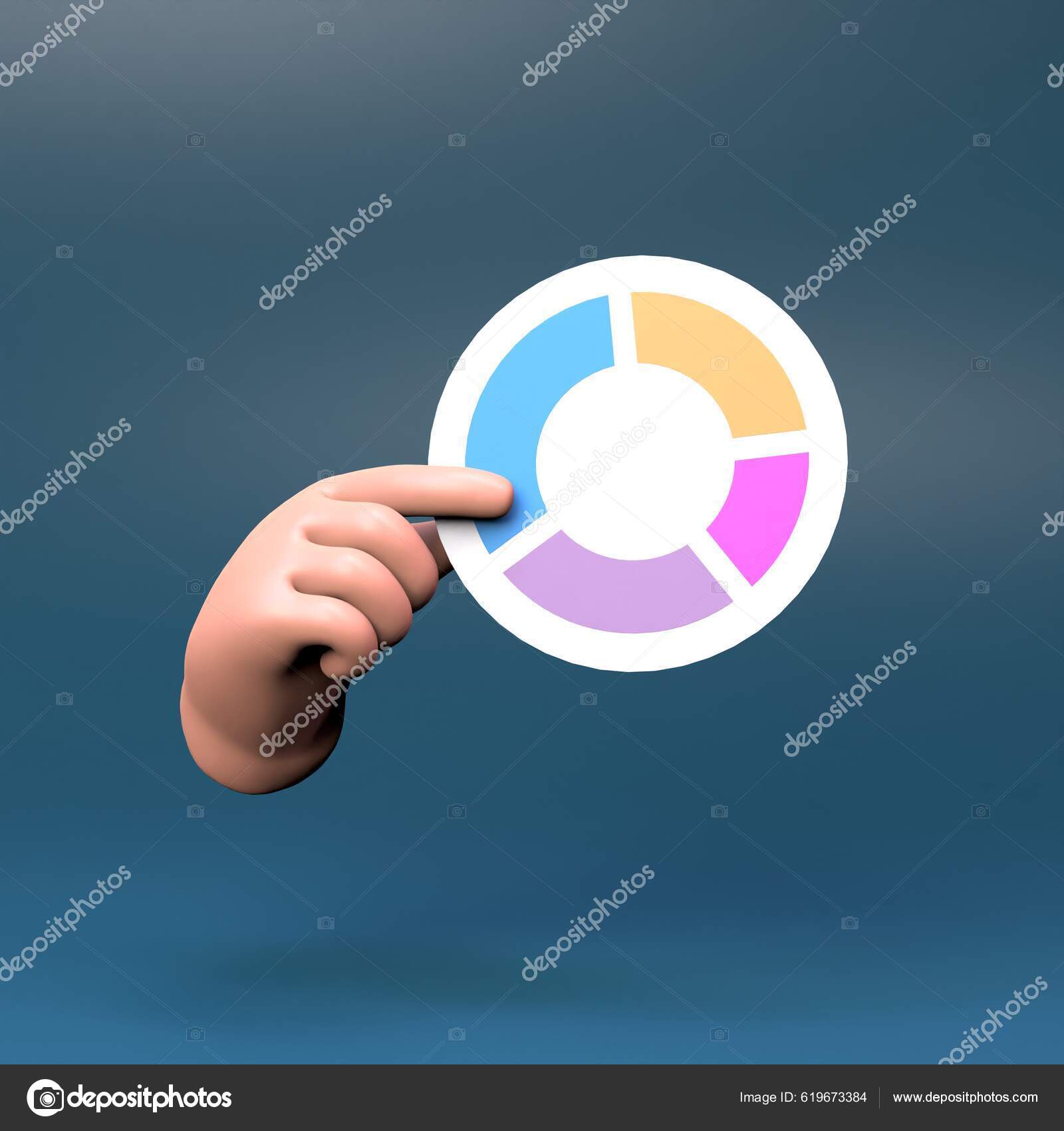 Hand Holding Bar Graph Render Illustration — Stock Photo © Motion-J ...