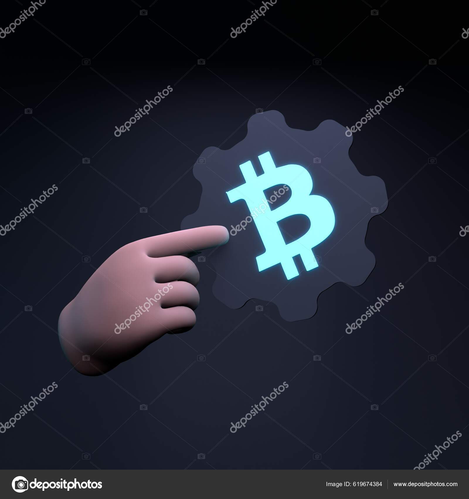 Cryptocurrency Icon Future Money Concept Render Illustration – Stock ...