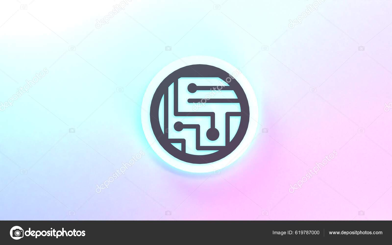 Cryptocurrency Icon Future Money Concept Render Illustration — Stock ...