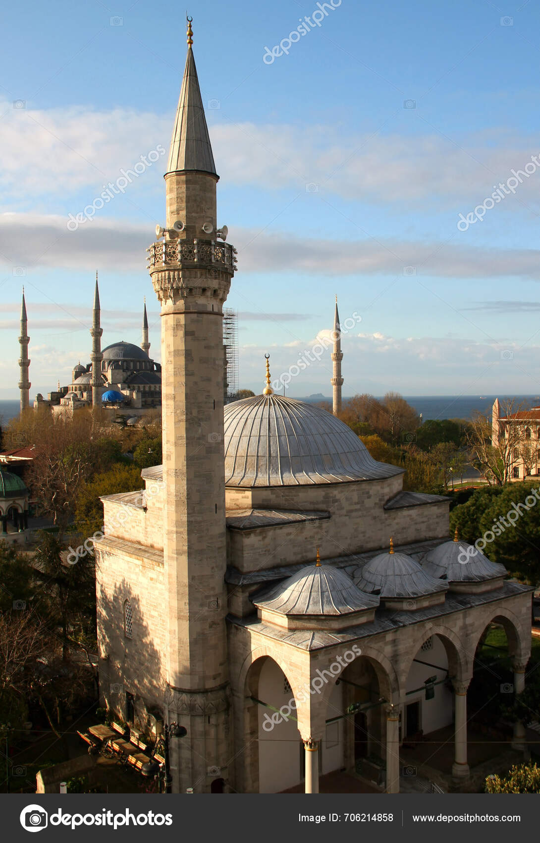 Photo Firuzaga Mosque Part Hippodrome Square Obelisk German Fountain ...
