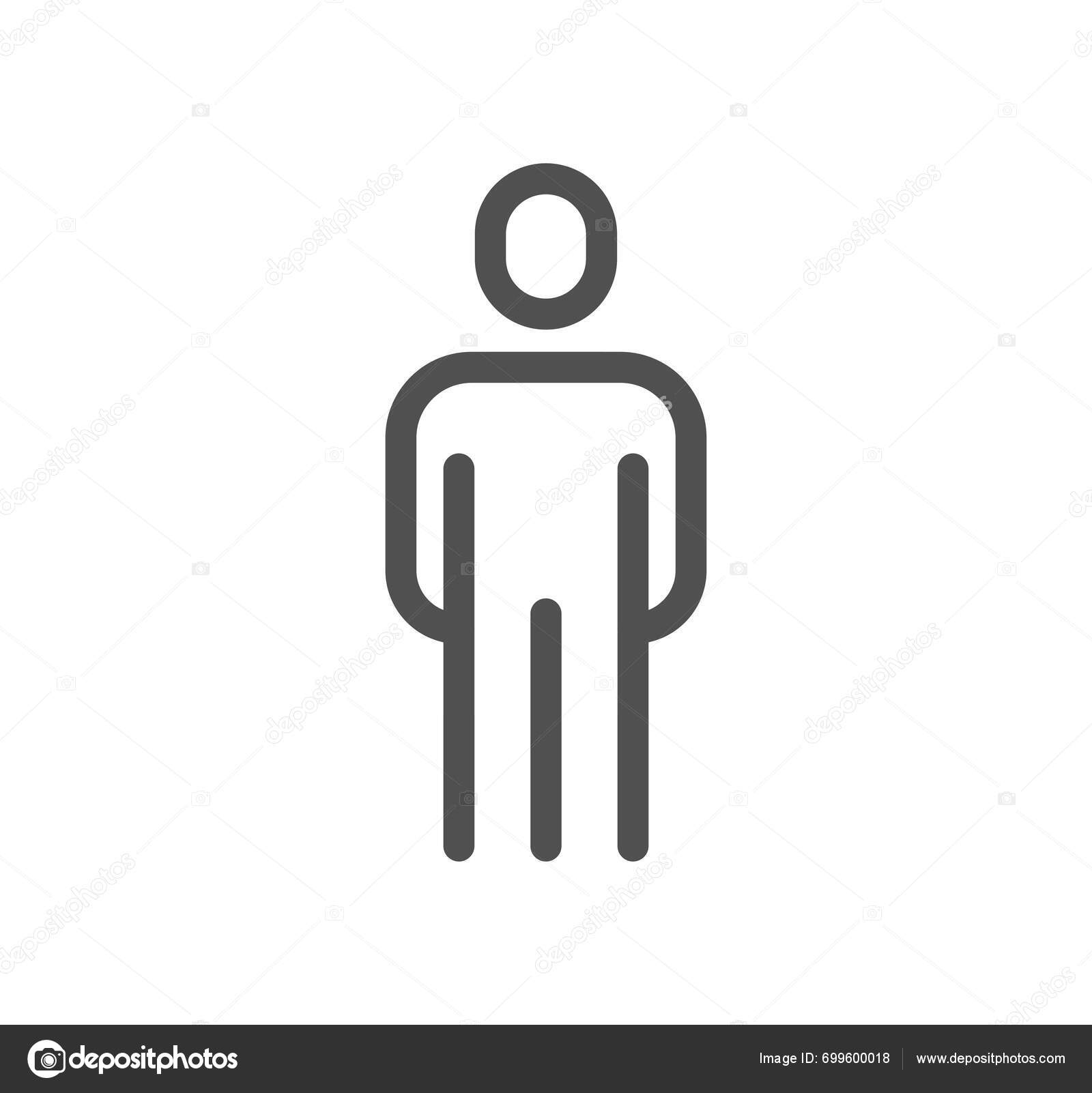 Person Icon Isolated White Background Stock Vector by ©PaleStudio 699600018