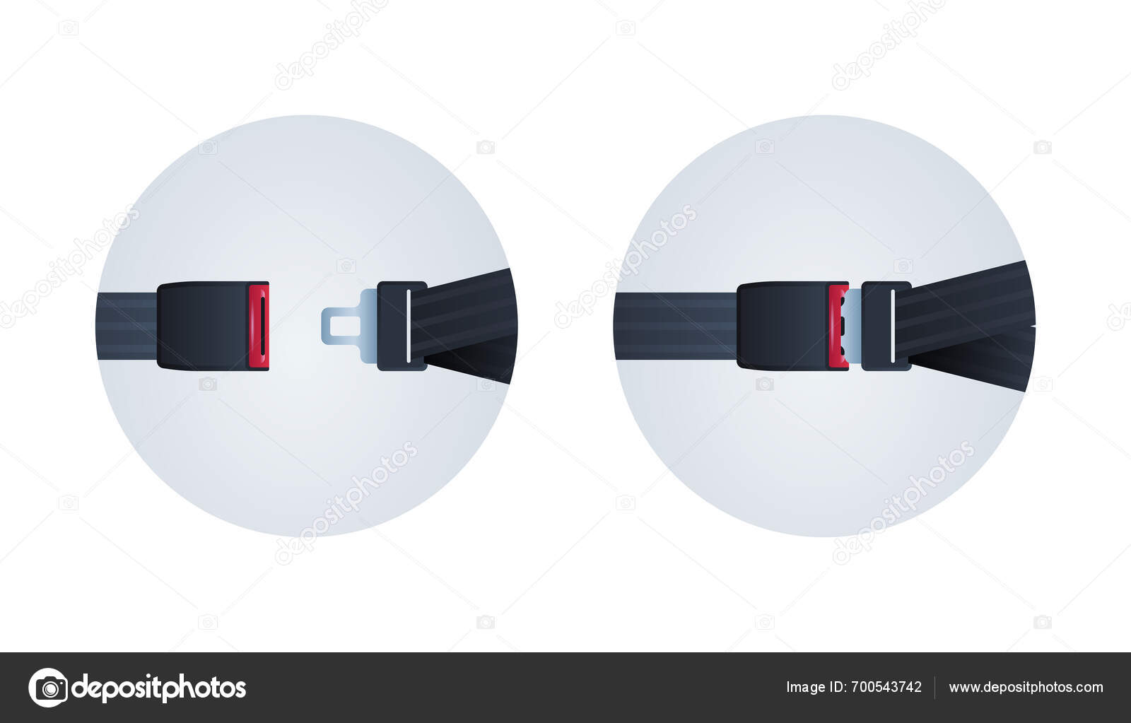 Seat Belts Illustration Isolated White Background Stock Vector by ...