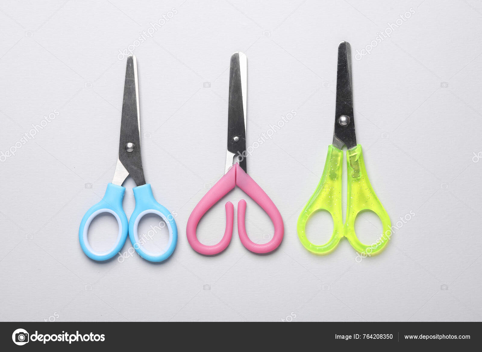 Various Scissors Creativity White Background — Stock Photo ...