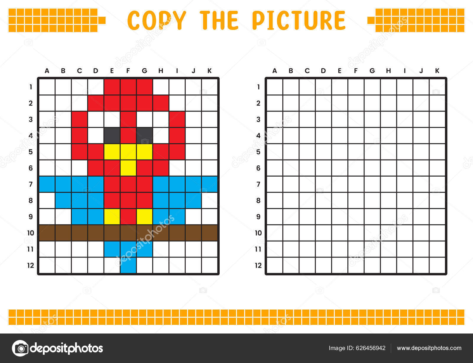 Copia Imagen Completa Imagen Cuadrícula Dibujo Hojas Trabajo Educativas ...