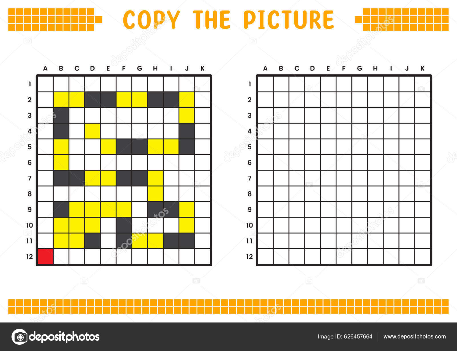 Copy Picture Complete Grid Image Educational Worksheets Drawing Squares ...