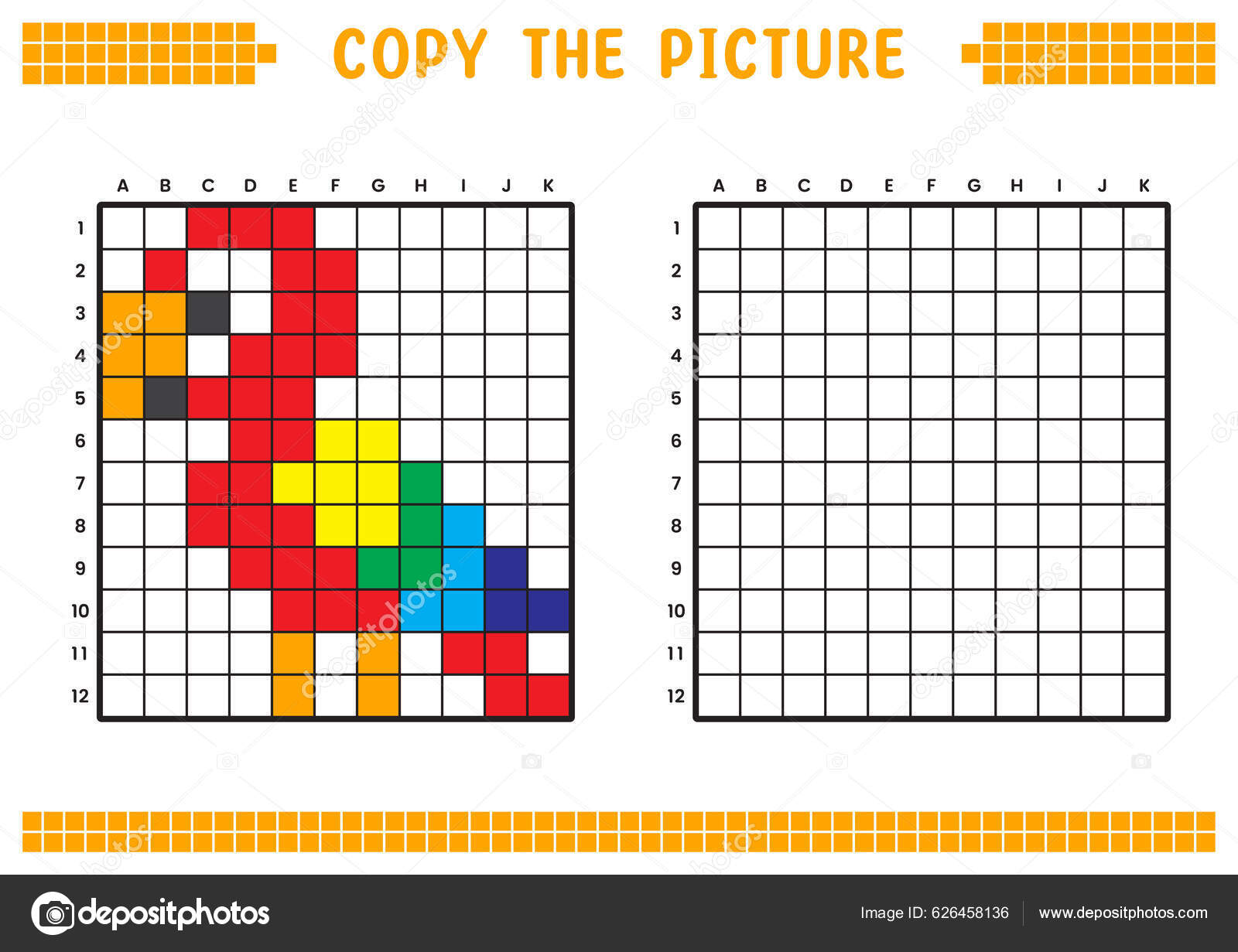Copia Imagen Completa Imagen Cuadrícula Dibujo Hojas Trabajo Educativas ...