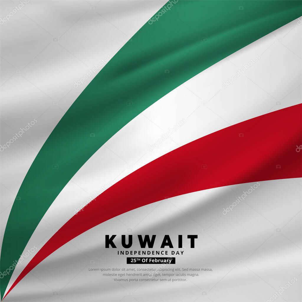 Diseño moderno y sorprendente del Día de la Independencia de Kuwait con ...