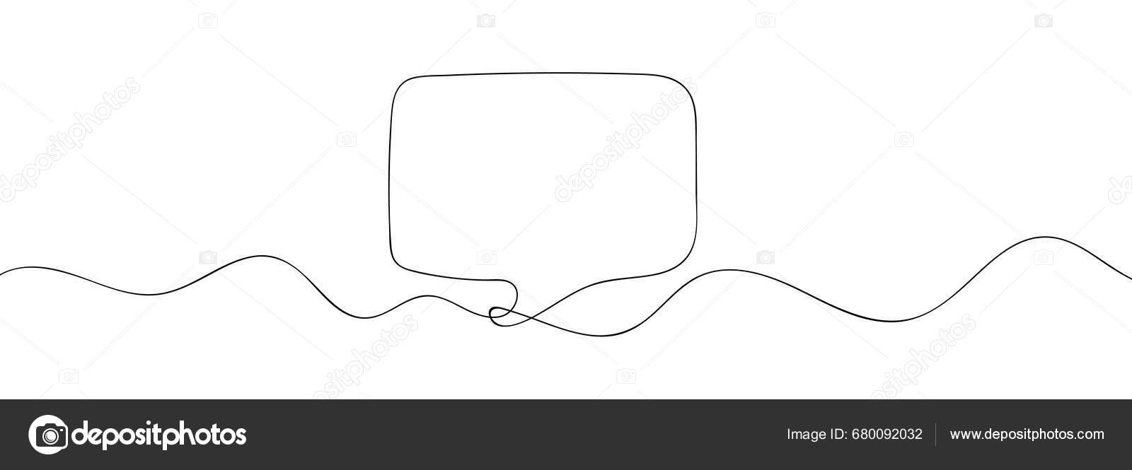 Speech Bubble Line Art Continuous One Line Drawing Simple Linear Stock Vector by ©artemis ...