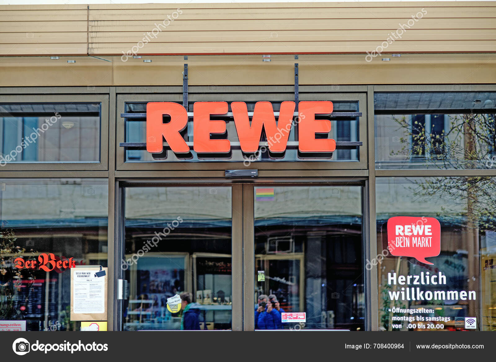 Lettering Logo Food Retail Chain Rewe Branch — Stock Editorial Photo ...