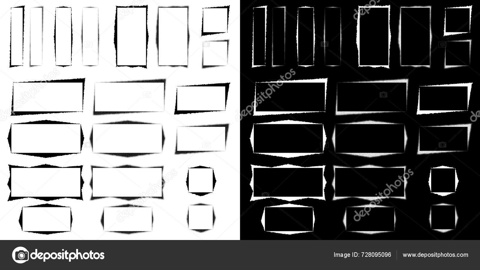 Set Stencil Frames Spray Splatter Grunge Effect Rectangular Graffiti ...