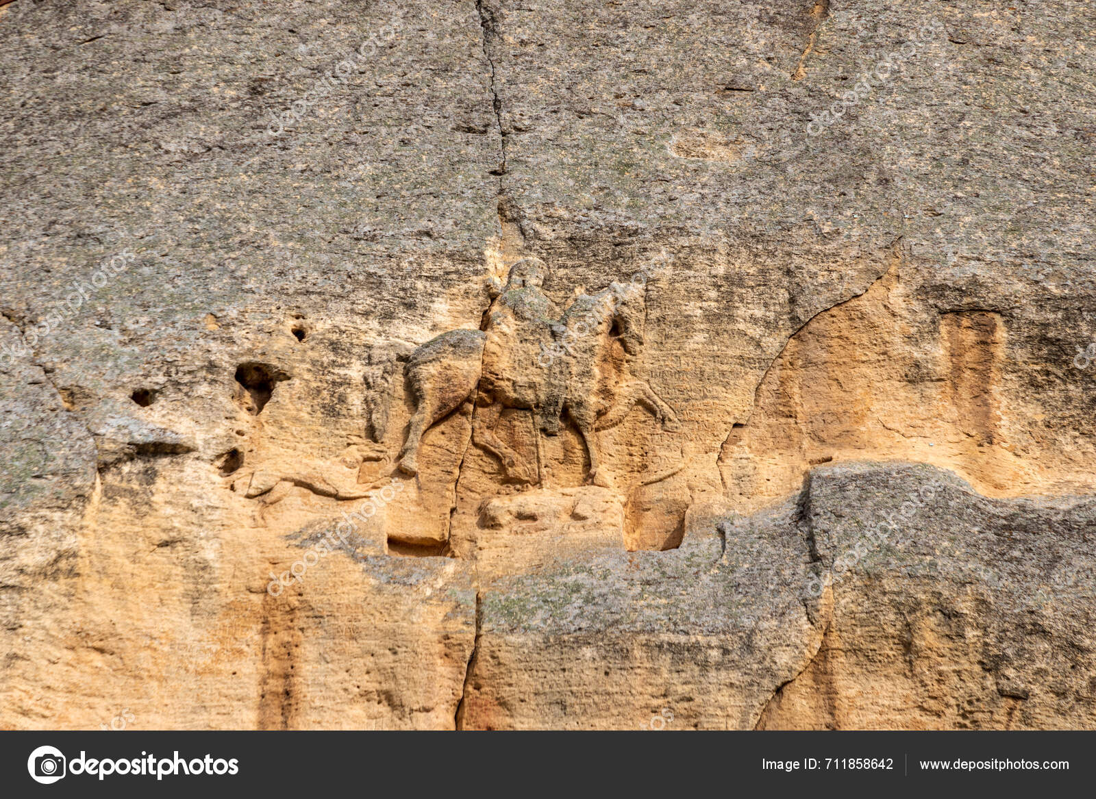 Jinete Madara Gran Relieve Rocoso Medieval Temprano Bulgaria Patrimonio ...