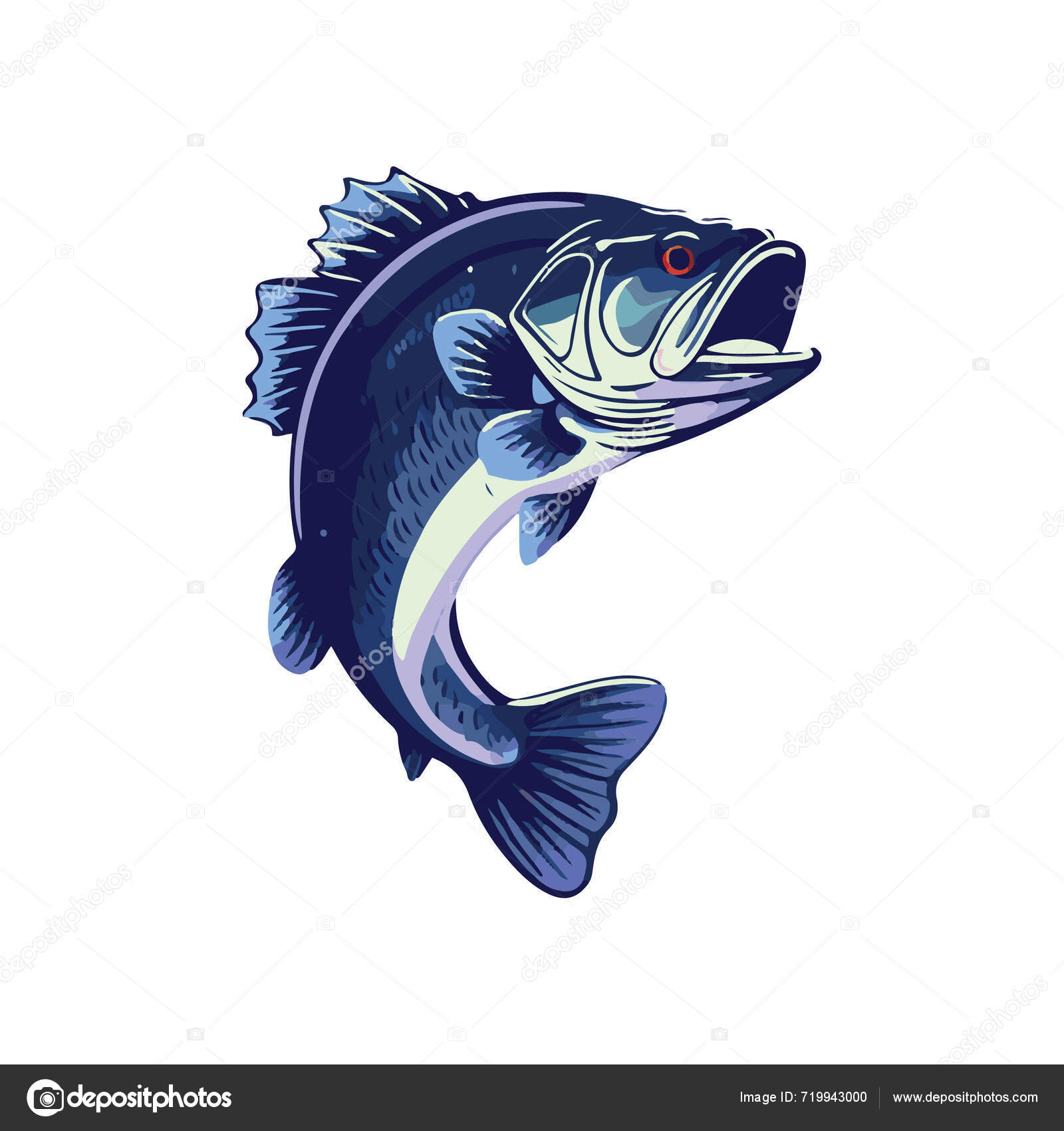 Illustration Fish Isolated White Background Stock Vector by ...