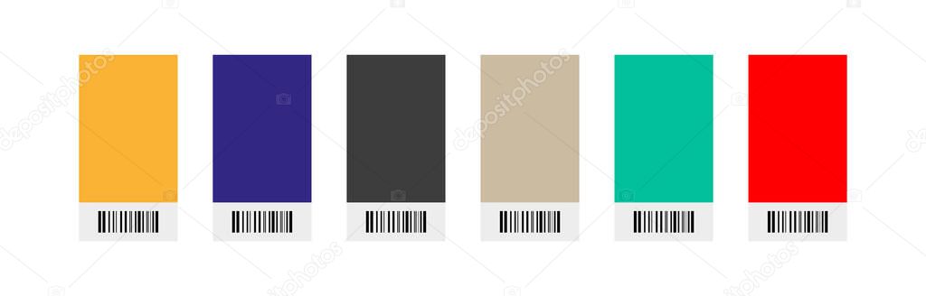 Plantilla de diseño de vector de ticket de código de barras. Muestra el ...