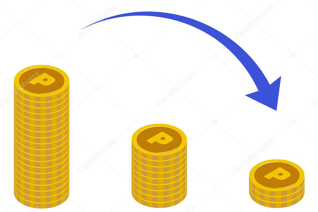 Ilustración de los puntos decrecientes. Una ilustración de una imagen ...