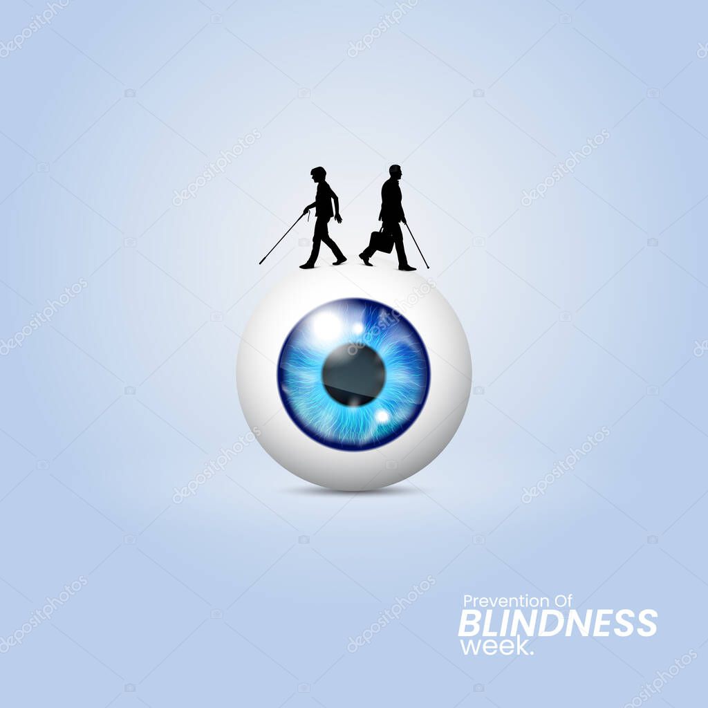 vector gráfico del mes de conciencia de la ceguera bueno para la ...