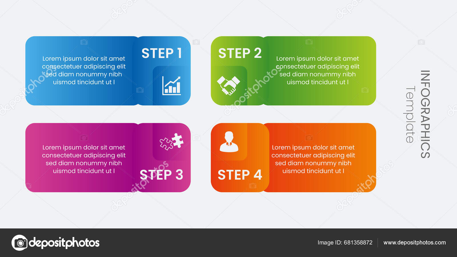 Business Infographic Thin Line Process Can Used Steps Options Business ...