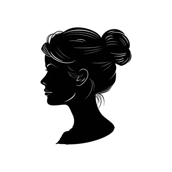 Victorian Woman Head Silhouette Victorian Woman Head Silhouette: Over