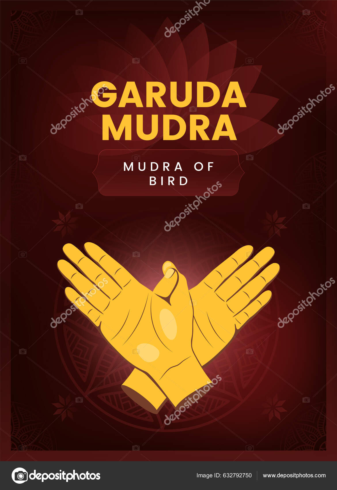 Garuda Mudra Hand Gesture Vector Illustration Stock Vector by ...
